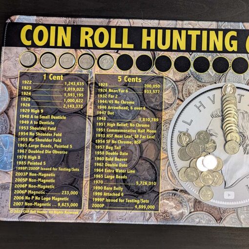 Extra Large Coin Hunting Mat for Canadian Coins – CAD Roll Hunter